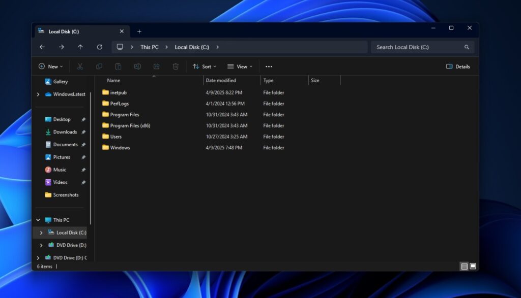 KB5055523 Update Creates Unnecessary inetpub Folder in Windows 11 24H2