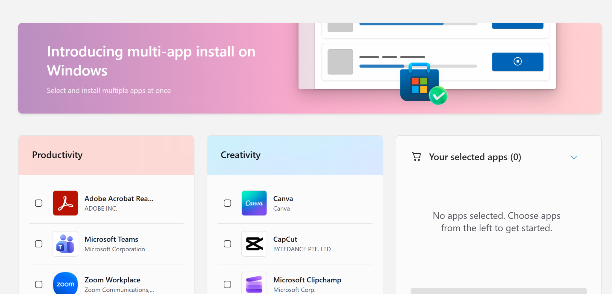 One-Click Setup: Microsoft Store Adds Multi-App Batch Installation for ...