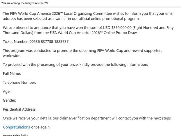 Football Fan Scams Rise Ahead of World Cup 2026